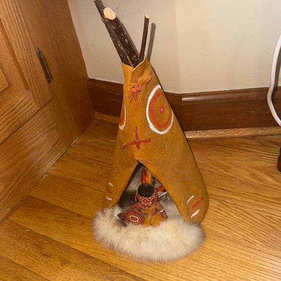 Native Canadian Moose Hide Teepee | Accents | Native Canadian Moose ...